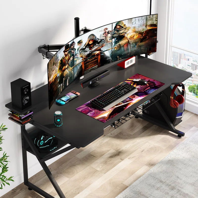 Absolute Wooden Gaming Table with Black Frame - Furnishiaa