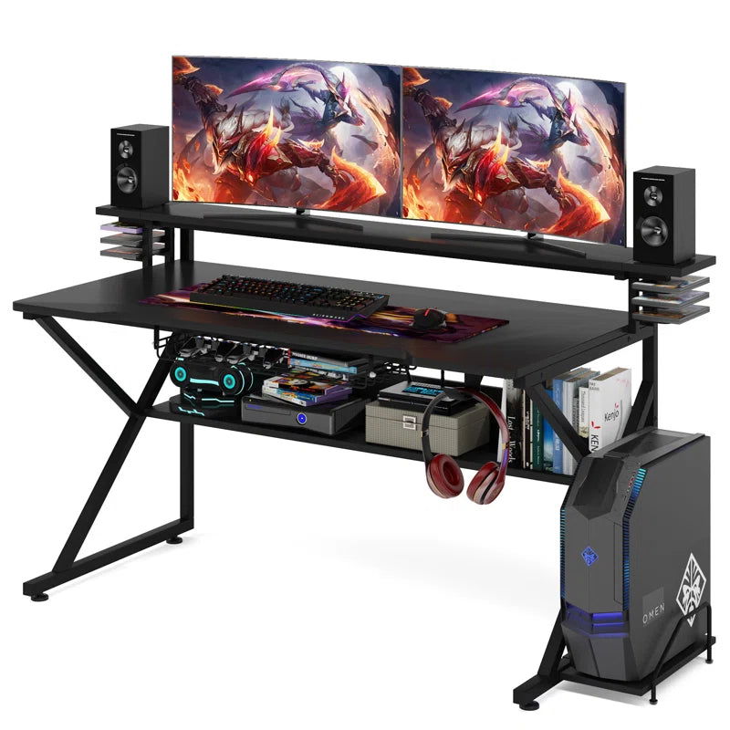 Absolute Wooden Gaming Table with Black Frame - Furnishiaa