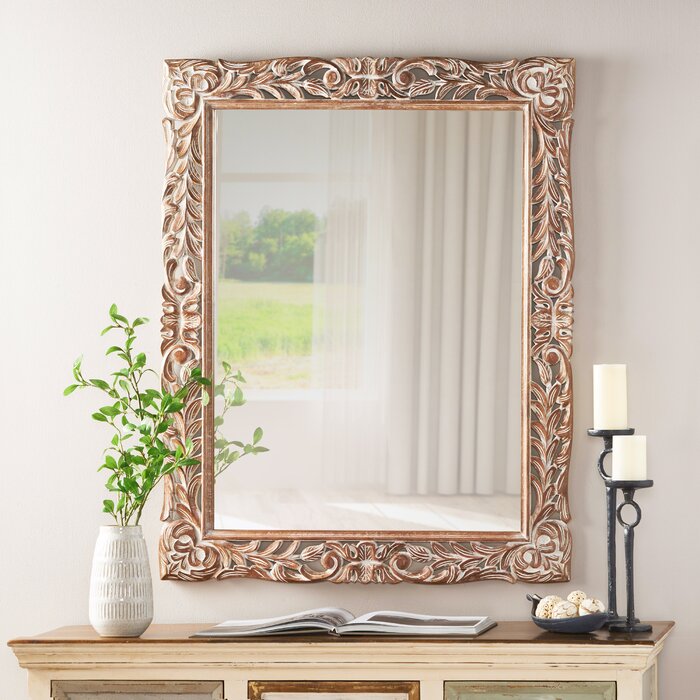 Bold Solid Wood Mirror Frame for Room Decorations Bedroom Home Furnishiaa