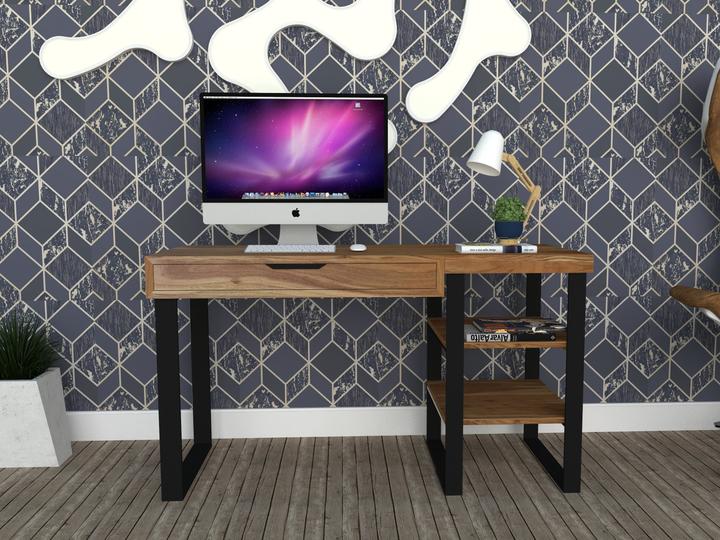 FURNISHIAA Wooden Study & Computer Table With Drawer and Shelves for H ...