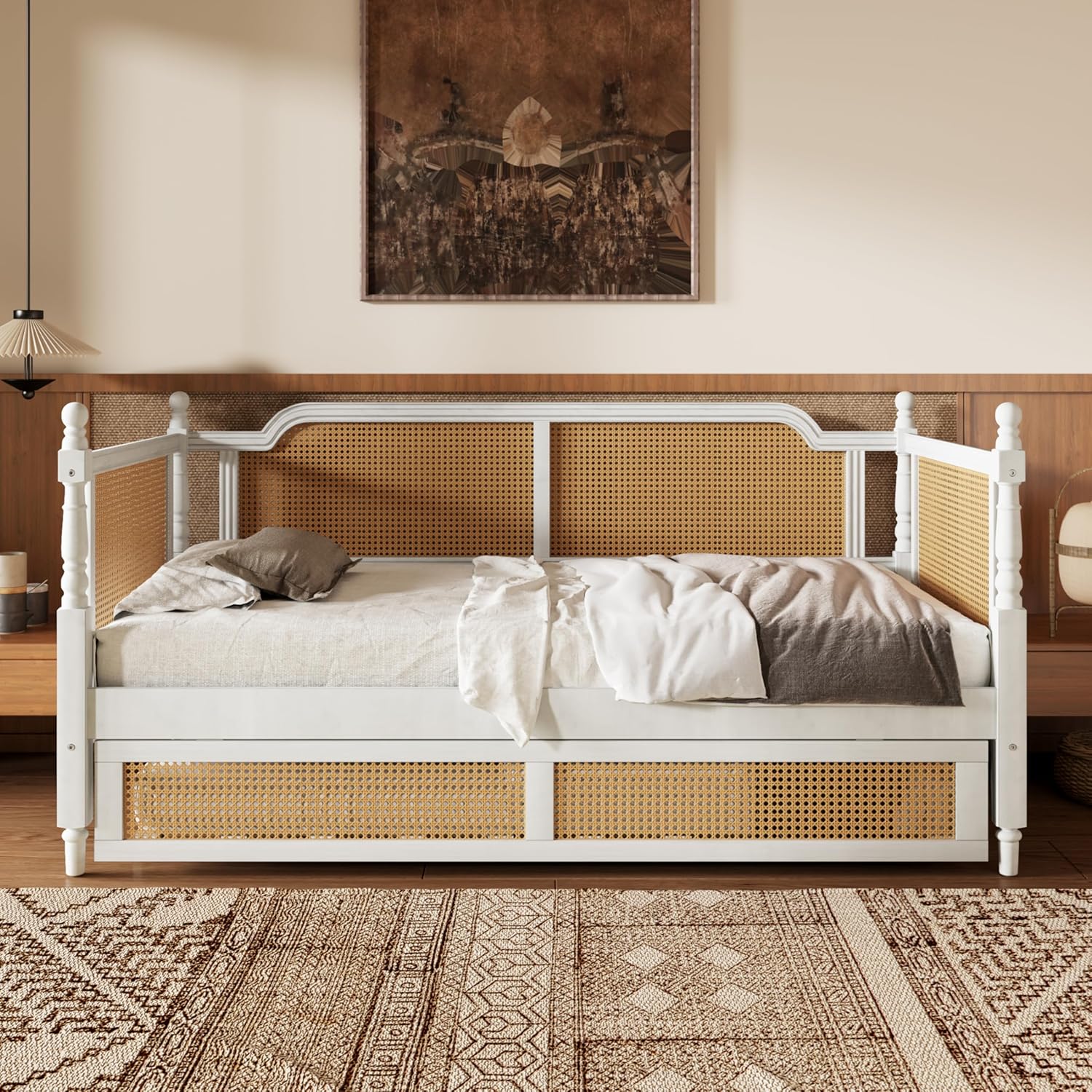 Rattan divan bed store