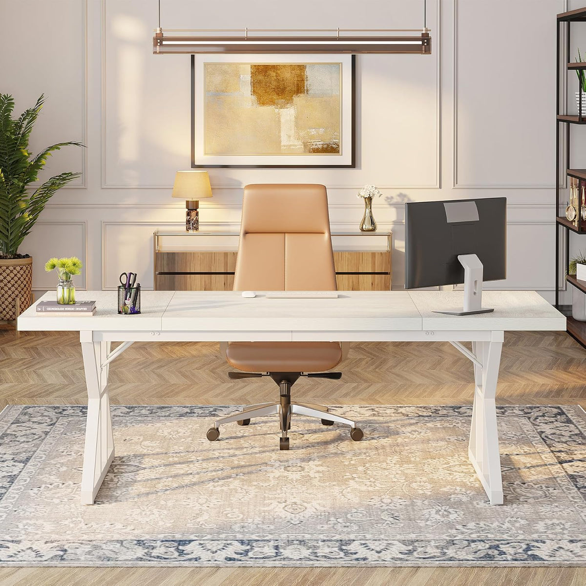 Furnishiaa Modern Executive Office Desk | Large Workstation