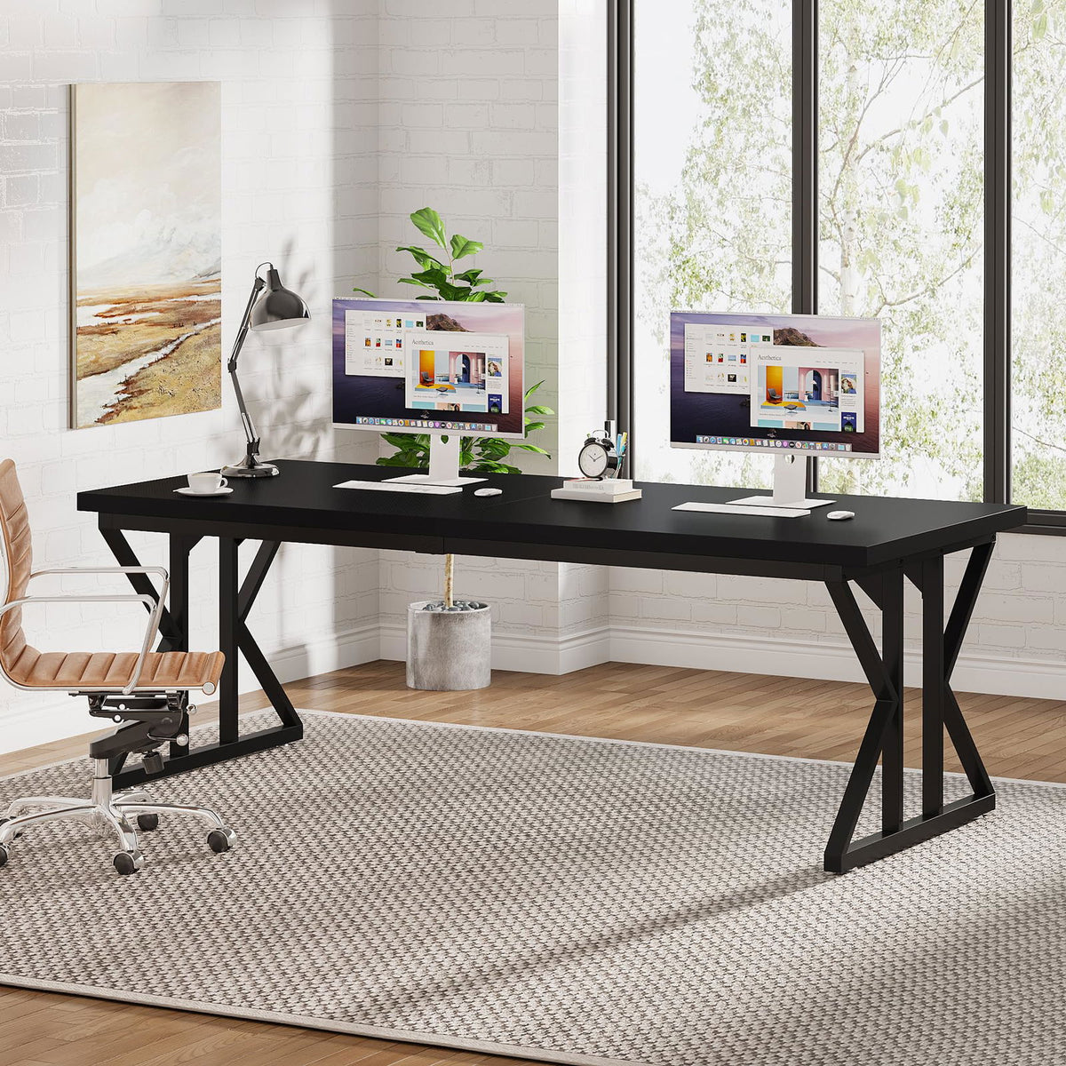 Furnishiaa Modern Executive Office Desk | Large Workstation