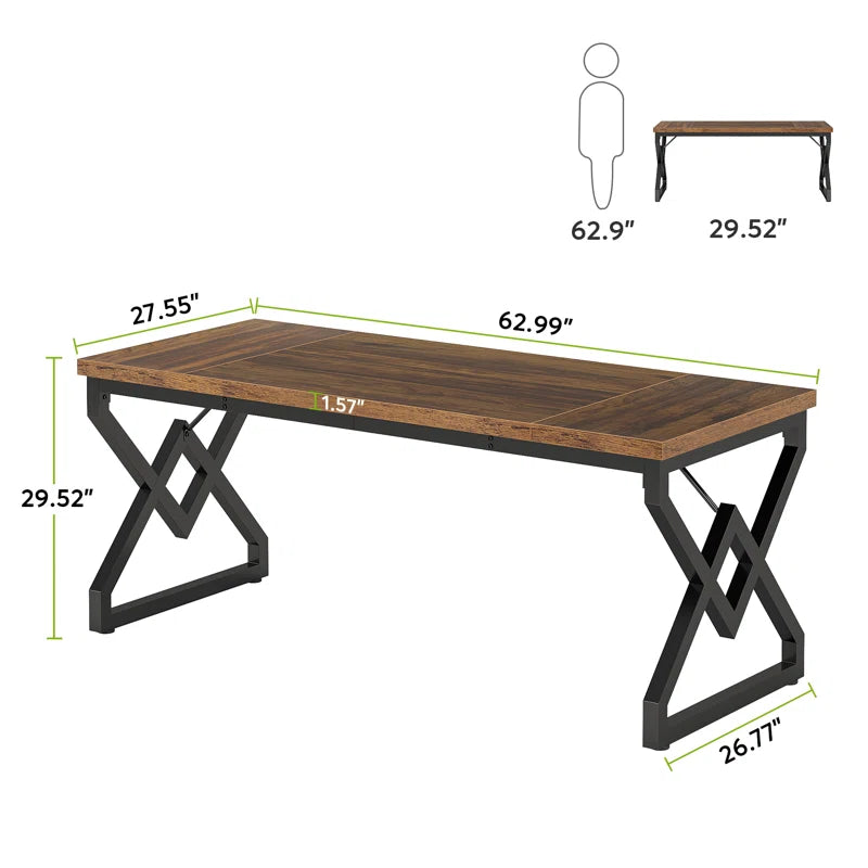 Buy Furnishiaa Solid Sheesham Wood & Metal Frame Study Table For Students