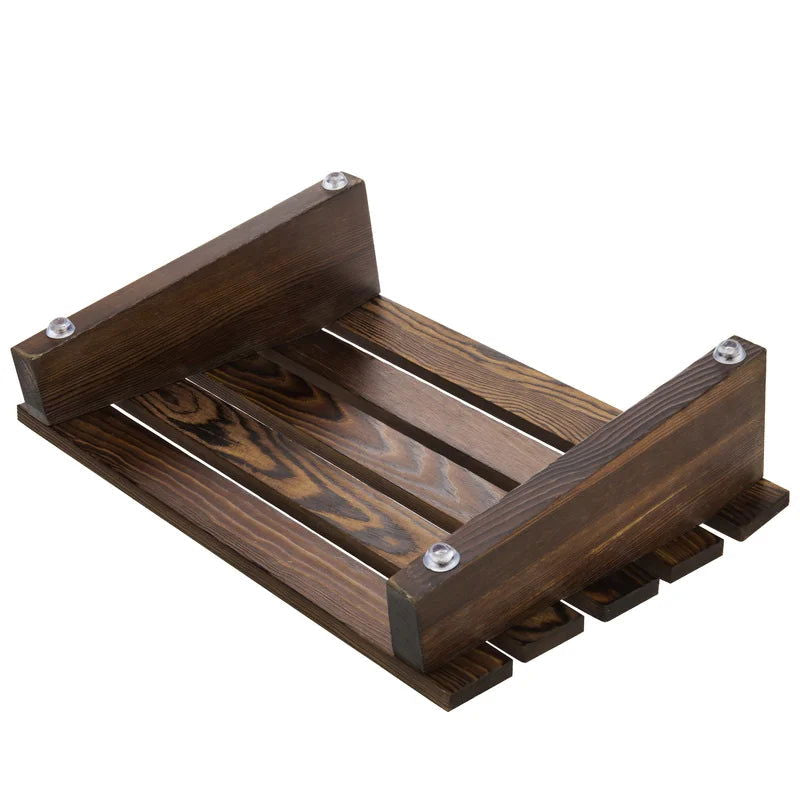 Furnishiaa Solid Sheesham Wood Foot Rest Walnut Dark