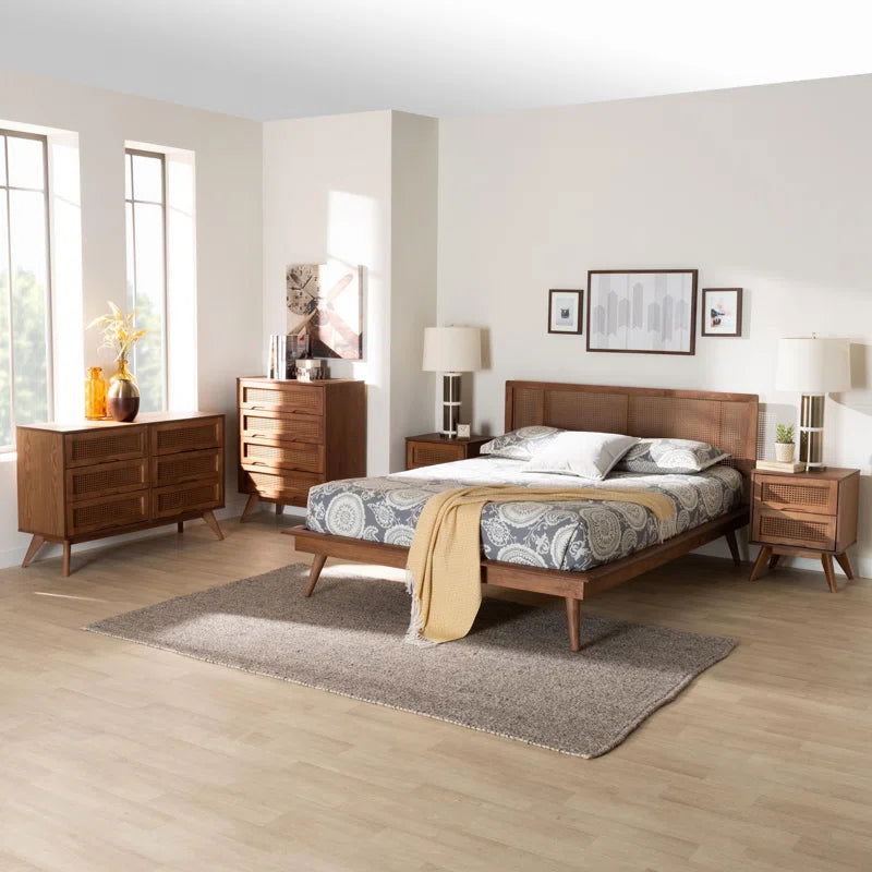 Furnishiaa Solid Wood 6 Piece Bedroom Set