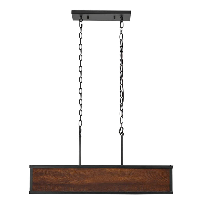 Solid Wood & Iron Linear LED Hanging Light – Furnishiaa