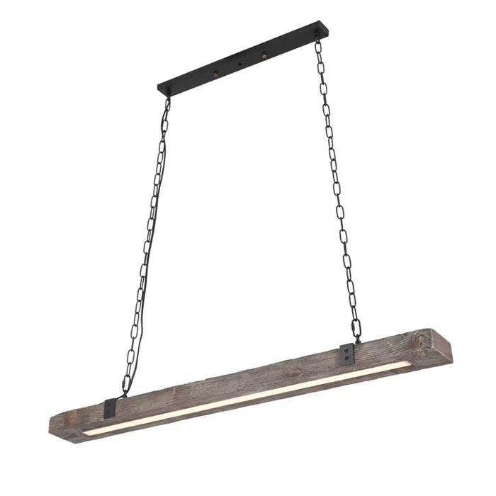 Solid Wood Linear LED Hanging Light – Furnishiaa