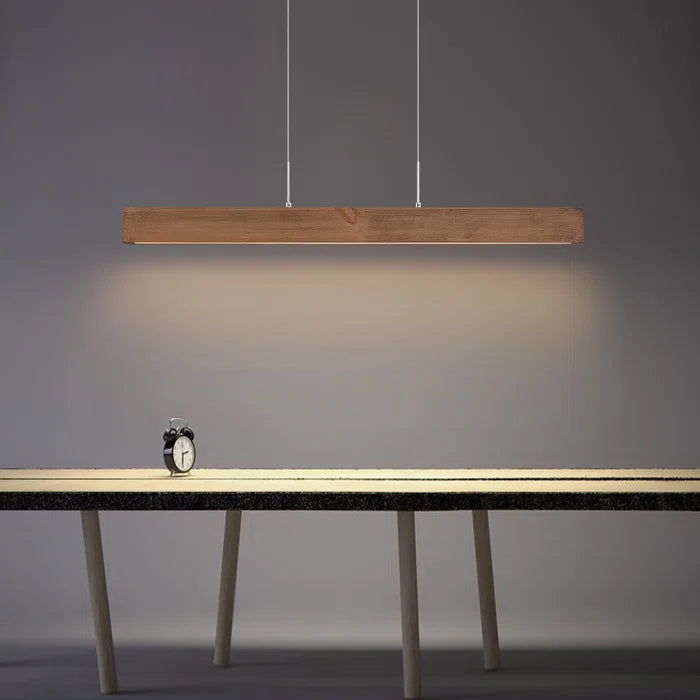 Solid Wood Linear LED Hanging Light – Furnishiaa