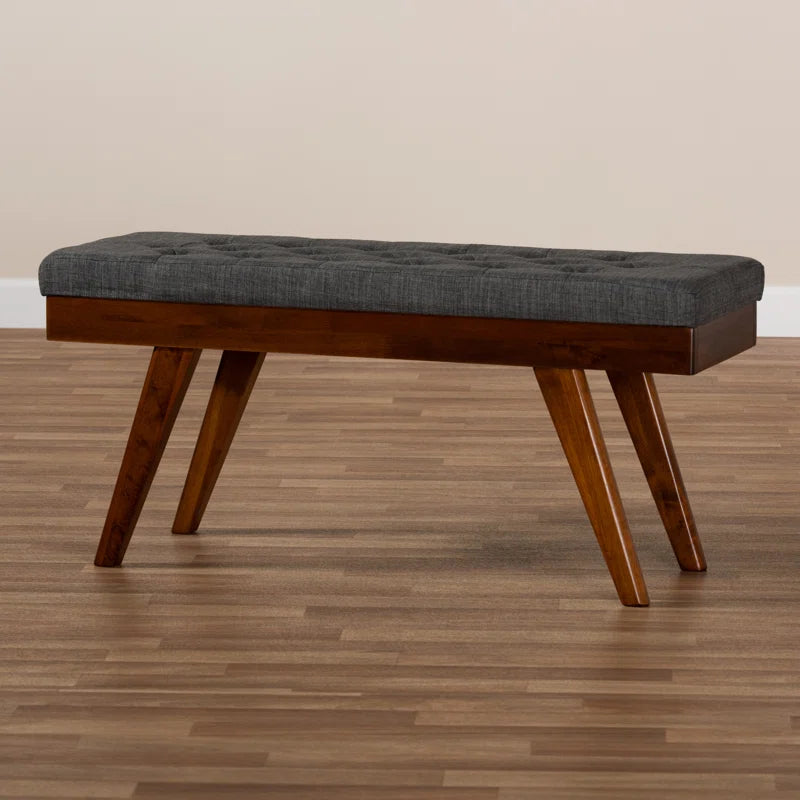Furnishiaa Mid-Century Modern Upholstered Dining Bench